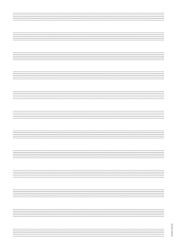 Papier Musique - Partitions, tablatures, grilles d'accords vierges