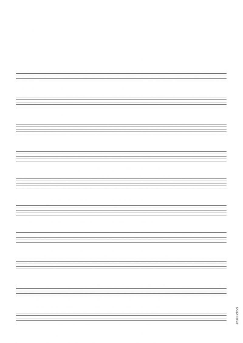 Papier Musique - Partitions, tablatures, grilles d'accords vierges